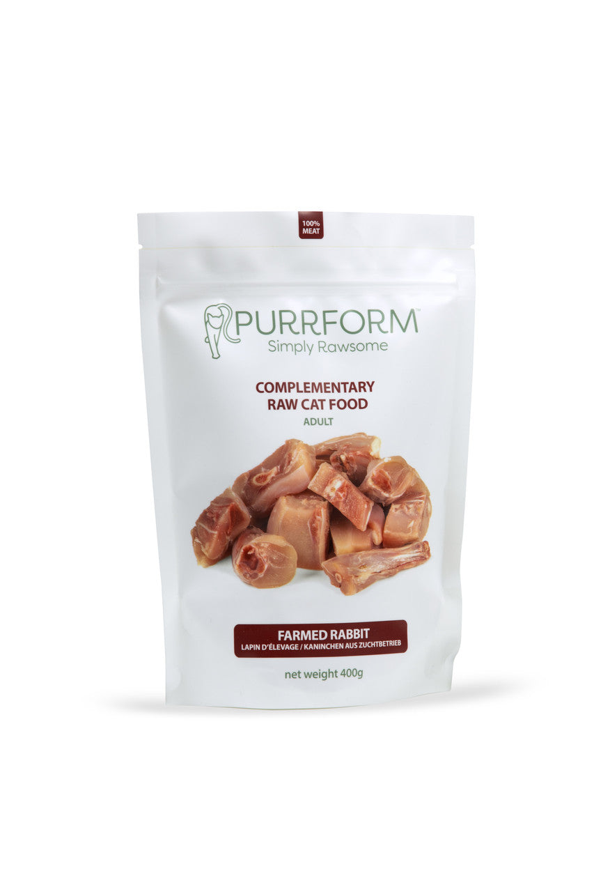 Purrform Rabbit Meat Chunks 400g – Wildwood Pets