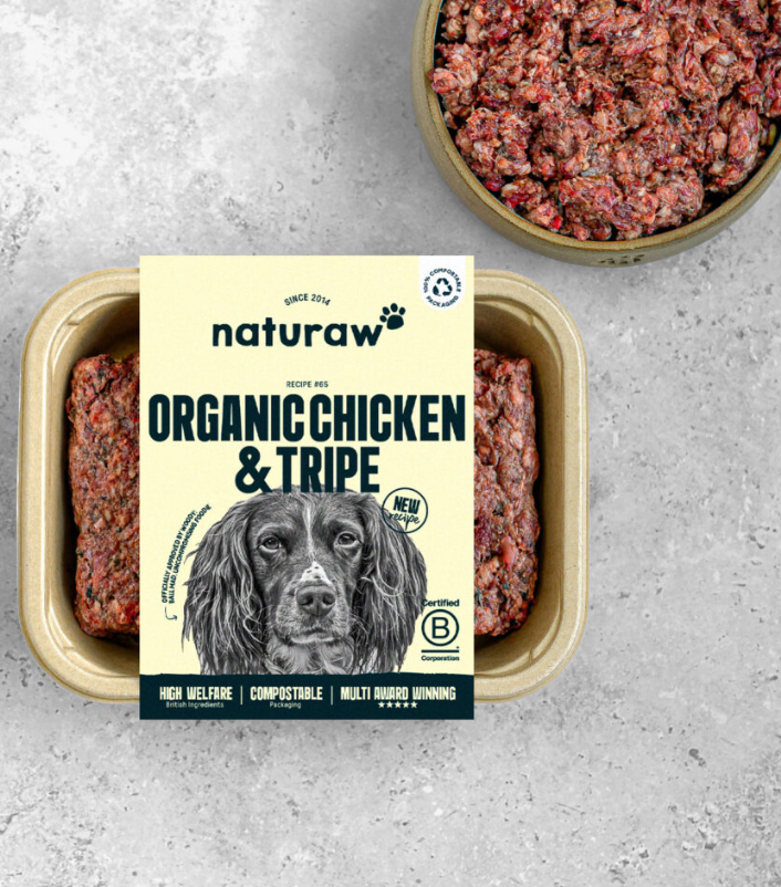 Naturaw Organic Chicken & Tripe 500g – Wildwood Pets
